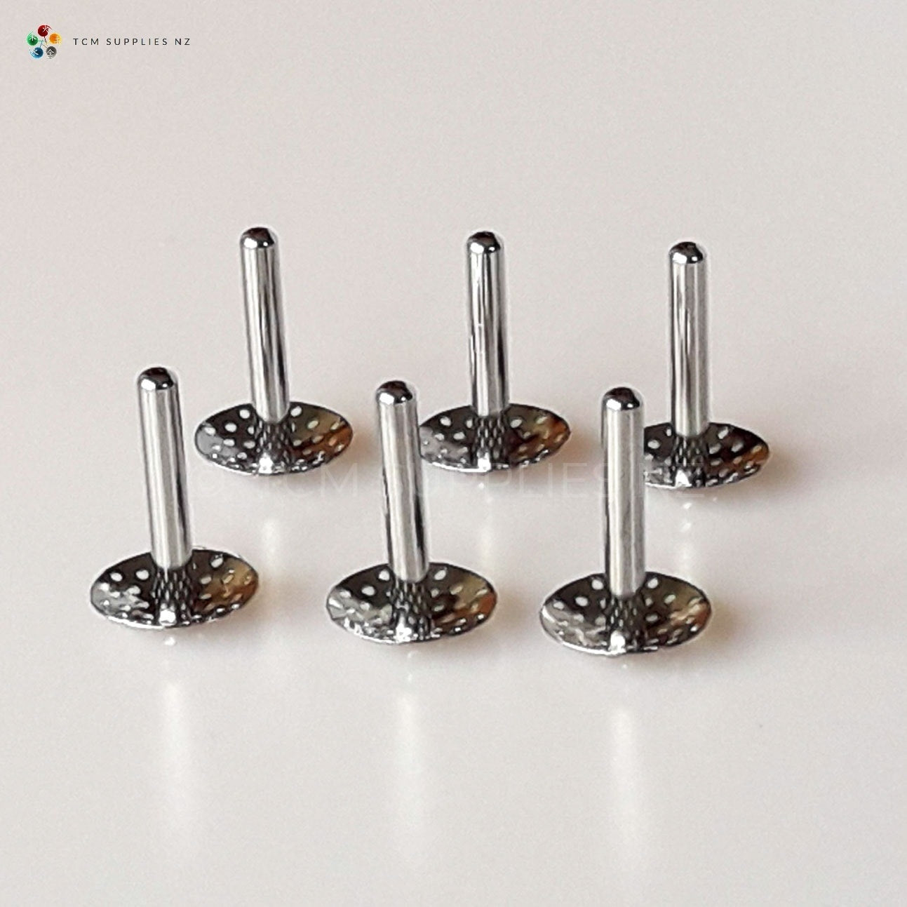 Stainless Steel Moxa Caps (10 Caps) backs